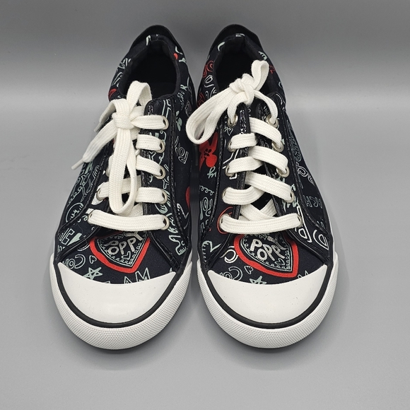 Coach | Shoes | Coach Poppy Barrett Lace Up Black Red White Graffiti ...
